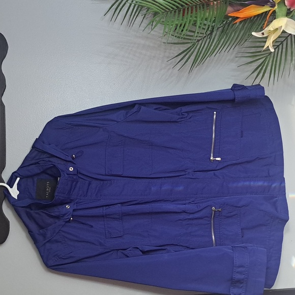 Talbots | Jackets & Coats | Talbots Cobalt Blue Rain Jacket 8w Ptp25 L3 ...